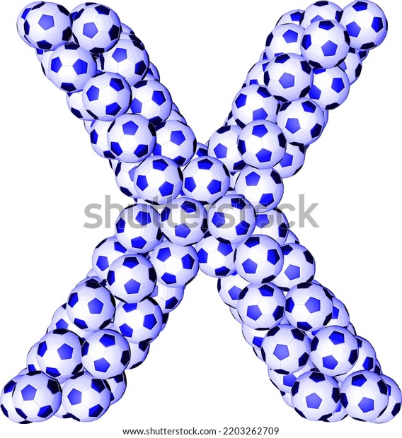 Symbol 3d Made Soccer Balls Letter Stock Vector (Royalty Free ...