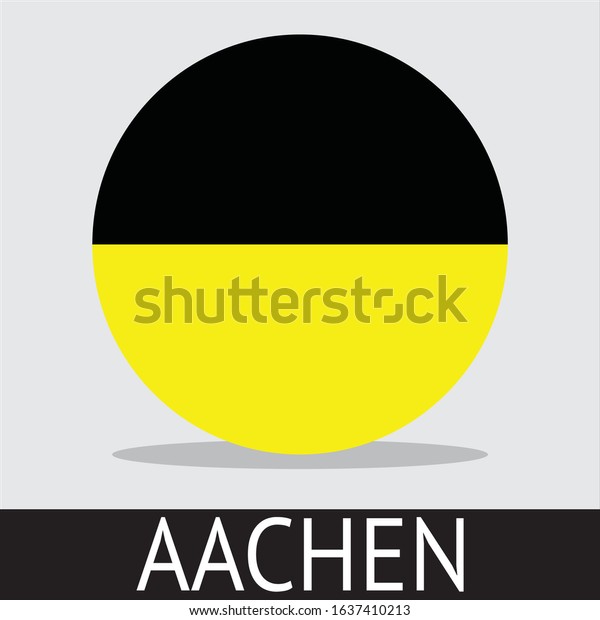Symbol Aachen State Flag White Background Stock Vector (Royalty Free ...