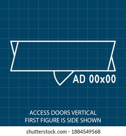 Symbol Access Doors Vertical First Figure Stock Vector (Royalty Free ...