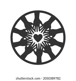 Symbol Affection Sharing Loving Flat Design Stock Vector (Royalty Free ...