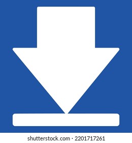 Symbol Arrow Bottom Go Matt Vector Stock Vector (Royalty Free ...