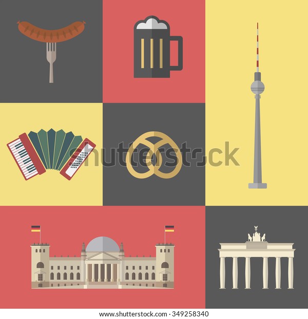 Symbol Berlin German Icons Stock Vector (Royalty Free) 349258340 ...