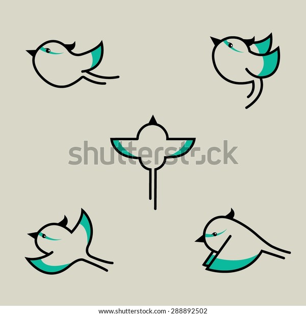 Symbol Birds Stock Vector (Royalty Free) 288892502 | Shutterstock