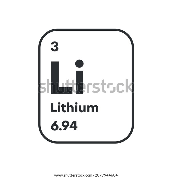 Symbol Chemical Element Lithium Seen On Stock Vector (Royalty Free ...