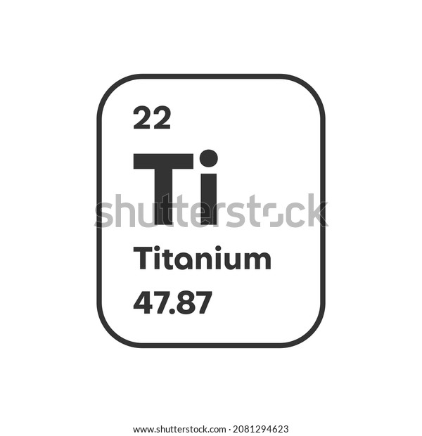 Symbol Chemical Element Titanium Seen On Stock Vector (Royalty Free ...