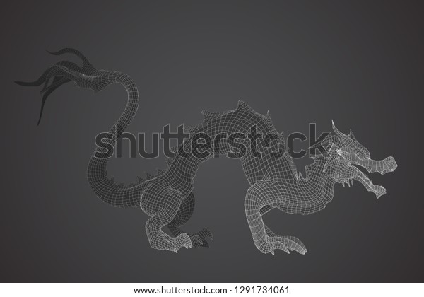 Symbol Chinese New Year Long Flying Stock Vector (Royalty Free ...