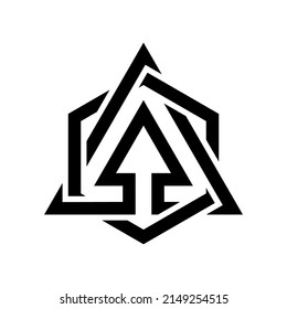 Symbol Combination Triangles Hexagons Arrows Stock Vector (Royalty Free ...