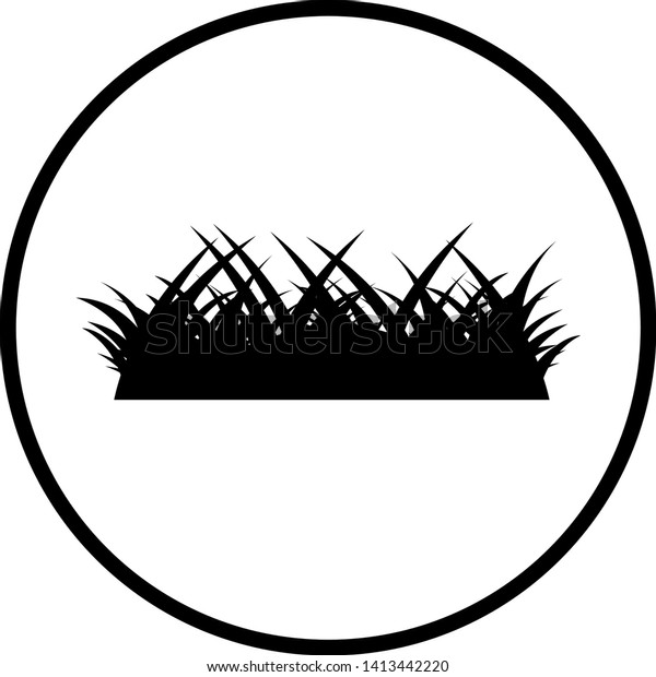 Symbol Depicting Some Planted Grass Stock Vector (Royalty Free ...