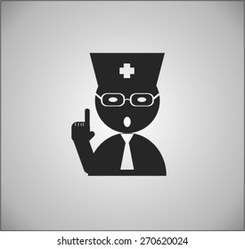 Symbol Doctor Warning About Danger Stock Vector (Royalty Free ...
