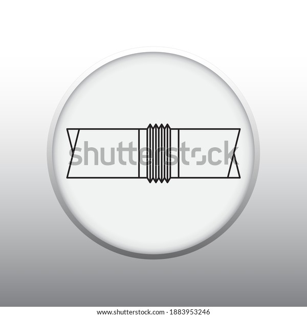 Symbol Flexible Connector Vector Illustration Symbol Stock Vector ...