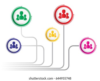 Symbol Groups People Vector Illustration Stock Vector (Royalty Free ...