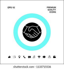 Symbol Handshake Circle Icon Stock Vector (Royalty Free) 1133715536