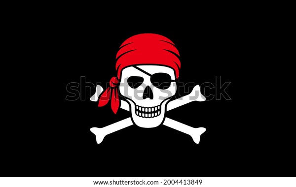 Symbol Jolly Roger Pirate Flag White Stock Vector (Royalty Free ...
