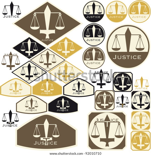 Symbol Justice Tags Stock Vector (Royalty Free) 92010710 | Shutterstock