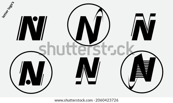 Symbol Letter N Type Minimalist Flat Stock Vector (Royalty Free ...
