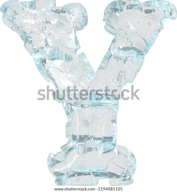 Symbol Made Transparent Ice Letter Y Stock Vector (Royalty Free ...