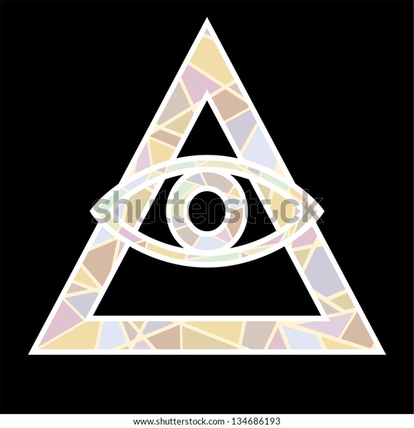 Symbol Mascot Eye Wisdom Allseeing Eye Stock Vector (Royalty Free ...
