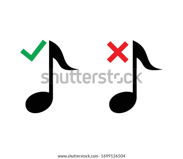 Symbol Music On Off Vector Isolated Stock Vector (Royalty Free ...