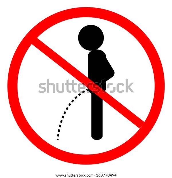 Symbol No Prohibited Urinating Isolated On Stock Vector (Royalty Free ...