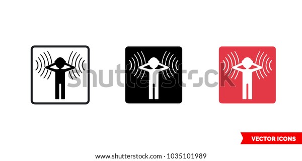 Symbol Noise Icon 3 Types Color Stock Vector (Royalty Free) 1035101989