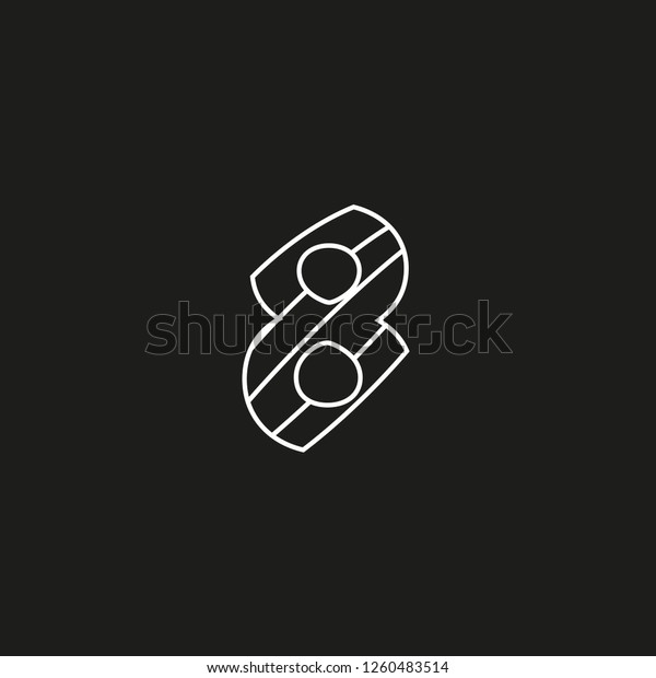 Symbol Number 8 Eight Hidden Ends Stock Vector (Royalty Free ...