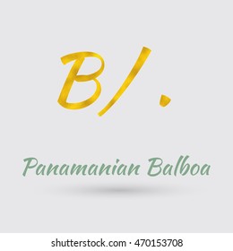 Symbol Panama Currency Golden Texturevector Eps: vector de stock (libre ...