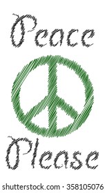 Symbol Peace Sign Peace Please Stock Vector (Royalty Free) 358105076 ...