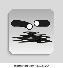Symbol Pipeline Rupture Vector Icon Stock Vector (Royalty Free ...