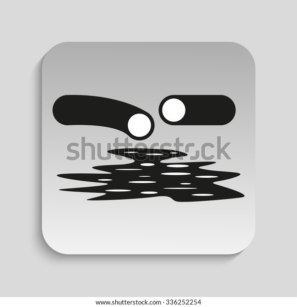Symbol Pipeline Rupture Vector Icon Stock Vector (Royalty Free ...