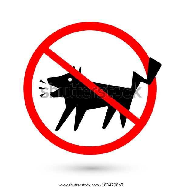 Symbol Prohibited Dogs Barking No Barking Stock Vector (Royalty Free ...