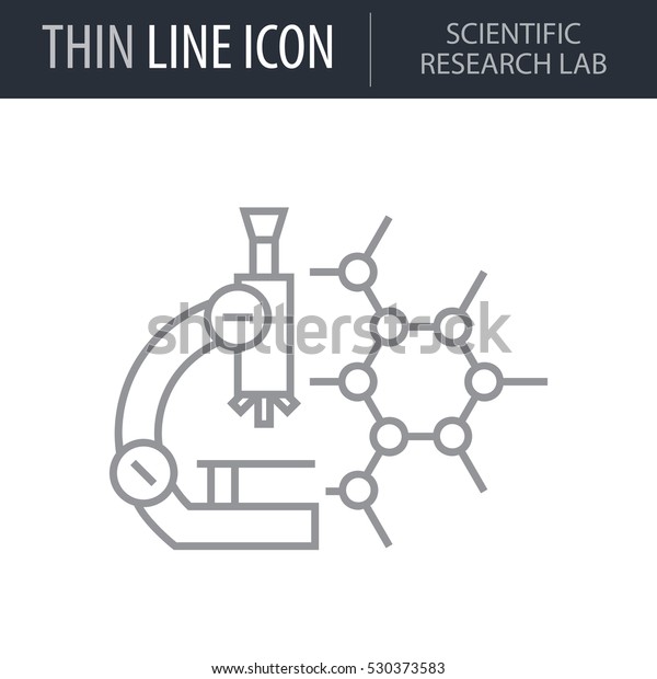 Symbol Scientific Research Lab Thin Line Stock Vector (Royalty Free ...