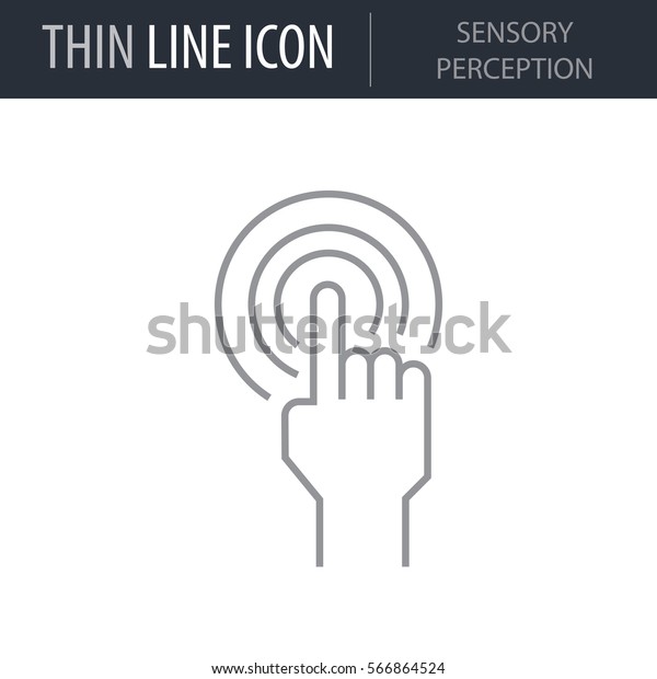 Symbol Sensory Perception Thin Line Icon Stock Vector (Royalty Free ...
