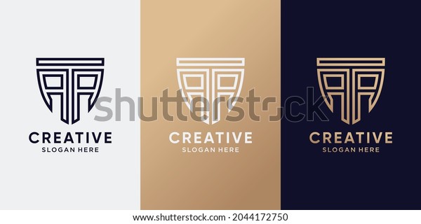 Symbol Shield Logo Design Initial Letter Stock Vector (Royalty Free ...