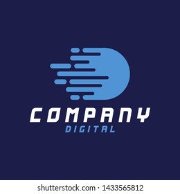 Symbol Speed Digital Technology Logo Stock Vector (Royalty Free ...
