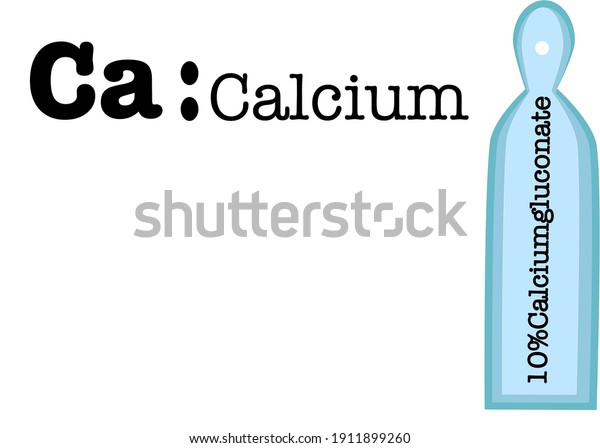 Symbol Stand Calcium Ampules Sample 10 Stock Vector (Royalty Free ...