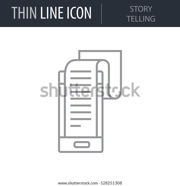 Symbol Story Telling Thin Line Icon Stock Vector (Royalty Free ...