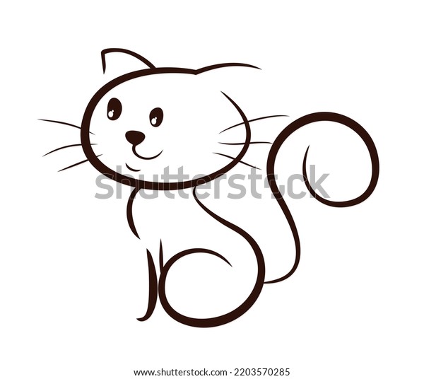 Symbol Stylized Kitty Stock Vector (Royalty Free) 2203570285 | Shutterstock