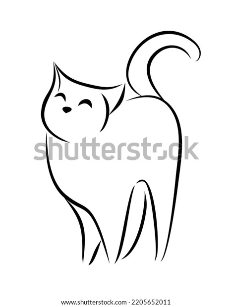 Symbol Stylized Kitty Stock Vector (Royalty Free) 2205652011 | Shutterstock