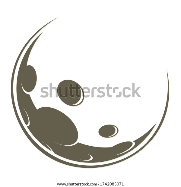 Symbol Stylized Moon Stock Vector (Royalty Free) 1742085071 | Shutterstock
