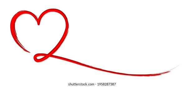 Symbol Stylized Red Heart Stock Vector (Royalty Free) 1958287387 ...
