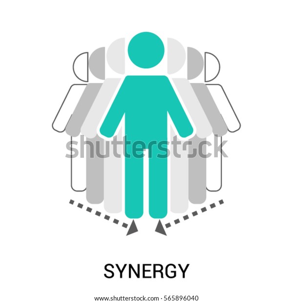 Symbol Team Teamwork Partnership Synergy Crowd Stock Vector (Royalty ...