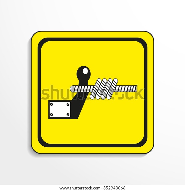 Symbol Towing Rope Vector Icon Stock Vector (Royalty Free) 352943066 ...