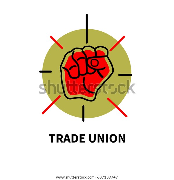 Symbol Trade Union Movement Poster Raised Stock Vector (Royalty Free ...
