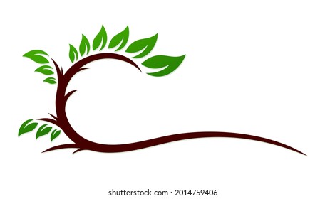 Symbol Tree Branch Leaves Stock Vector (Royalty Free) 2014759406 ...