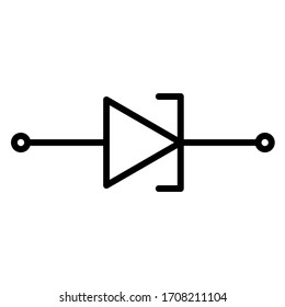 Symbol Zener Diode Icon Zener Diode Stock Vector (Royalty Free ...