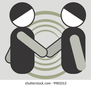 Illustration Symbol Two Men Meeting Stock Illustration 11345665 ...
