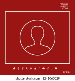 Symbol User Icon Circle Profile Line Stock Vector (Royalty Free ...