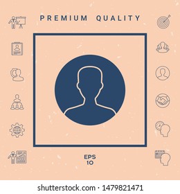 Symbol User Icon Circle Profile Icon Stock Vector (Royalty Free) 1490486258