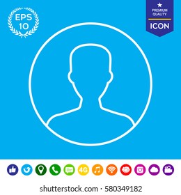 Symbol User Icon Circle Profile Line Stock Vector (Royalty Free ...
