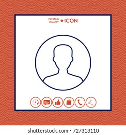 Symbol User Icon Circle Profile Line Stock Vector (Royalty Free ...